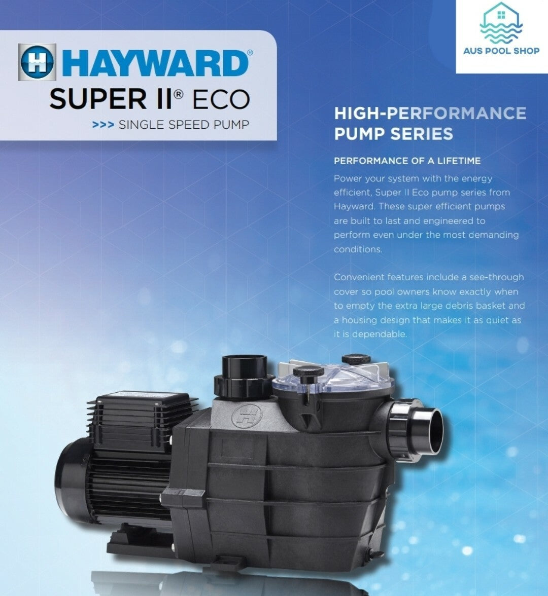 Hayward Super 2 Eco Pool Pump 1.5HP Quiet High Performance – My Pool Place